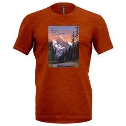 Herren T-Shirt Crazy Idea Joker Pine Tree/Brick XL - Rot - XL