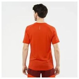Herren T-Shirt Salomon Cross Run SS Tee Fiery Red S - Rot - S