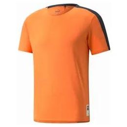 Herren T-Shirt Puma Run First Mile SS Tee Deep Apricot M - orange - M