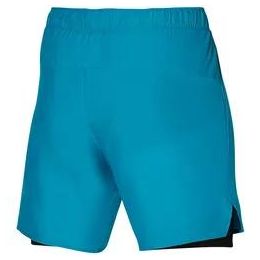 Herren Shorts Mizuno 7.5 2in1 Short Algiers Blue XL - XL