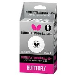 Tischtennisbälle Butterfly Training Ball 40+ White (6 St.)