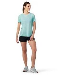 Damen T-Shirt Smartwool Merino Sport 120 Short Sleeve Bleached Aqua S - Blau - S