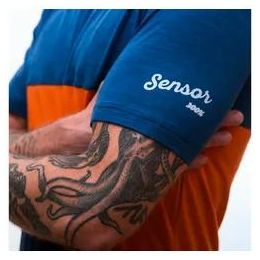 Herren T-Shirt Sensor Merino Air PT XL - blau-orange - XL
