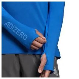 Herren T-Shirt Adidas Adizero 1/2 Zip Blue Rush XL - Blau - XL