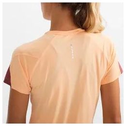 Damen T-Shirt Salomon Cross Run SS Tee Apricot Ice XS - Lachs - XS