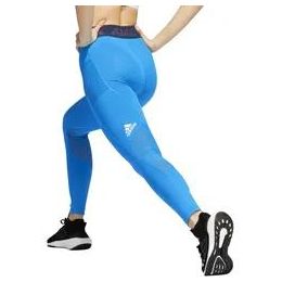 Damen Leggins Adidas Tech Fit Long 3-Bar Tights Bright Blue L - Blau - L