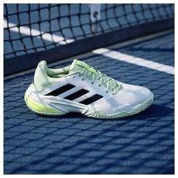 Herren Tennisschuhe Adidas Barricade 13 M FTWWHT/CBLACK EUR 42 2/3 - Grün,Weiß - EUR 42 2/3