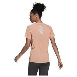 Damen T-Shirt Adidas Runner Tee Ambient Blush M - Beige - M
