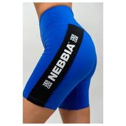 Damen Shorts NEBBIA Cyklistické šortky s vysokým pasem ICONIC Modrá - Blau - XS