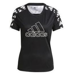 Damen T-Shirt Adidas Own The Run Celebration Black M - schwarz und weiß - M