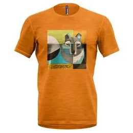 Herren T-Shirt Crazy Idea Joker Wolf/Mustard XL - Gelb - XL