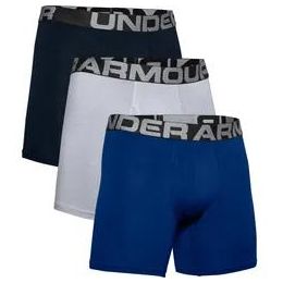 Herren Boxer Shorts Under Armour Charged Cotton 6in 3 Pack-BLU S - Blau - S