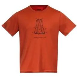 Herren T-Shirt Bergans Graphic Wool Brick M - orange - M