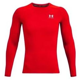 Herren T-Shirt Under Armour HG Armour Comp LS-RED XL - Rot - XL