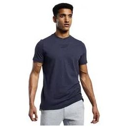 Herren T-Shirt Reebok Melange Dark Blue, XL - Blau - XL