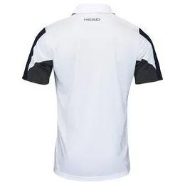 Herren T-Shirt Head Club 22 Tech Polo Shirt Men White/Dark Blue M - Weiß - M