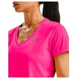 Damen T-Shirt Under Armour Tech SSV - Solid rosa, XS - Rosa - XS
