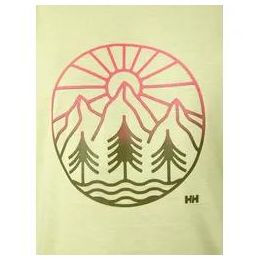 Damen T-Shirt Helly Hansen Skog Recycled Graphic Tee Fadded Yallow S - Gelb - S