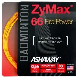 Badmintonsaite Ashaway ZyMax 66 Fire Power Orange - orange