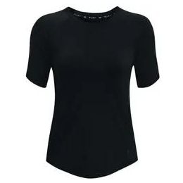 Damen T-Shirt Under Armour Rush SS schwarz Black, LG - Schwarz - L