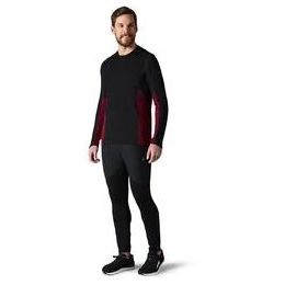 Herren T-Shirt Smartwool Merino Sport 150 Long Sleeve Crew Red/Black L - Schwarz - L
