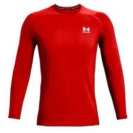 Herren T-Shirt Under Armour HeatGear HeatGear Armour Fitted LS Radiant Red M - Rot - M