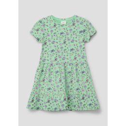 s.Oliver Minikleid Kleid mit All-over-Print Volants