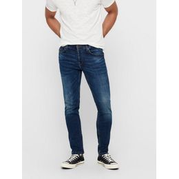 Only & Sons ONLY & SONS Regular-fit-Jeans Regular Fit Jeans Straight Denim Stretch Pants ONSWEFT (1-tlg) 3975 in Blau