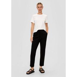 s.Oliver 7/8-Hose Relaxed: Twill-Joggpant aus Interlock-Jersey Ziernaht