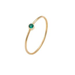 Elli Ring Damen Gr&ouml;&szlig;e 56 gold / smaragd