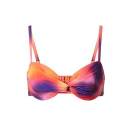 Hunkemöller Hunkemöller Bikinitop 'Sunset' Damen Größe 70 gelb / dunkellila / orange