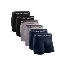 DANISH ENDURANCE Boxershorts 'Classic Trunks' Herren Gr&ouml;&szlig;e L blau / grau / schwarz