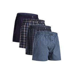 DANISH ENDURANCE Boxershorts 'Organic Woven' Herren Gr&ouml;&szlig;e M blau / dunkelblau / wei&szlig;