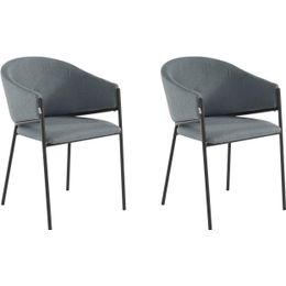 loft24 Esszimmerstuhl Miriam (Set, 2 St), mit Armlehne, grau