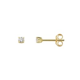 ONE ELEMENT Paar Ohrstecker 0.15 ct Diamant Brillant Ohrringe Ohrstecker aus 750 Gelbgold, Damen Gold Schmuck, goldfarben