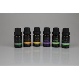 Hyrican Duftöl Sense Aroma-Öl für Diffuser/Diffusor, Lavendel, Teebaum, Lemon, Minze, Eukalyptus, Orange, braun|schwarz