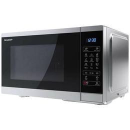 Sharp YC-MG252AE-S Mikrowelle Silber 900 W Grillfunktion, mit Display