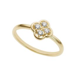 Firetti Diamantring Schmuck Geschenk Gold 333 Damenring Goldring Diamant Blume, mit Brillanten, gelb|goldfarben
