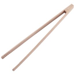 Thiru Grillzange 32 cm aus robustem Buchenholz mit Wellenprofil
