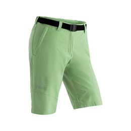 Maier Sports Funktionsshorts Lawa Damen Shorts, kurze Wanderhose, Outdoorhose mit 2 Taschen, Regular Fit, grün