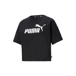 Puma Crop-Top Essentials Logo Cropped T-Shirt Damen, schwarz