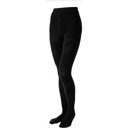 GLAMORY Strickstrumpfhose mit Kaschmiranteil bis Größe 60/62, Plus Size, schwarz