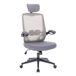 SVITA Bürostuhl SAM, ergonomisch, höhenverstellbar, rollbar, Grau