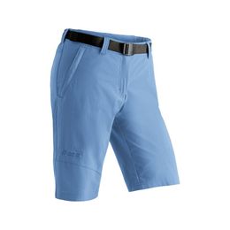 Maier Sports Funktionsshorts Lawa Damen Shorts, kurze Wanderhose, Outdoorhose mit 2 Taschen, Regular Fit, blau