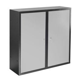 ADB Mehrzweckschrank Wandschrank, 2-türig, 100 x 100 cm (B x H) mit 4 höhenverstellbaren Fachböden