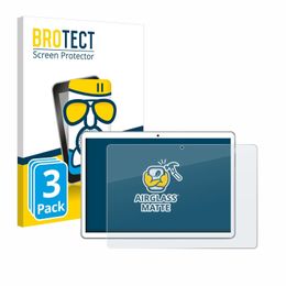 BROTECT Displayschutzglas Schutzglas für niuniutab KT107, 3 Stück, Schutzfolie Display Schutz Glas Folie matt, weiß