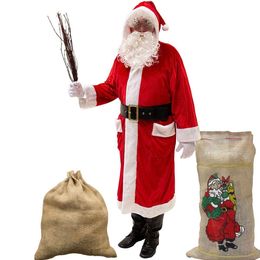 Orlob Kostüm Weihnachtsmann für Erwachsene, inklusive 7-teiliges Zubehör