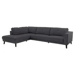 Guido Maria Kretschmer Home & Living Ecksofa GUIDO MARIA KRETSCHMER HOME & LIVING "Bilge, L-Form" Sofas Gr. B/H/T: 297cm x 83cm x 203cm, Struktur, Ottomane links, ohne Funktion, grau (anthrazit)