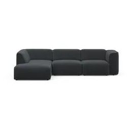 Ecksofa RAUM.ID "Merid jederzeit durch Module erweiterbar L-Form" Sofas Gr. B/H/T: 295cm x 70cm x 162cm, Cord, Ottomane links, grau (anthrazit) als Modul oder separat verwendbar, für individuelle Zusammenstellung