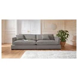 Guido Maria Kretschmer Home & Living Big-Sofa GUIDO MARIA KRETSCHMER HOME & LIVING "Annera" Sofas Gr. B/H/T: 266cm x 80cm x 109cm, Struktur, grau (hellgrau) weicher Sitzkomfort, mit extra tiefen Sitzflächen, Füllung Federn